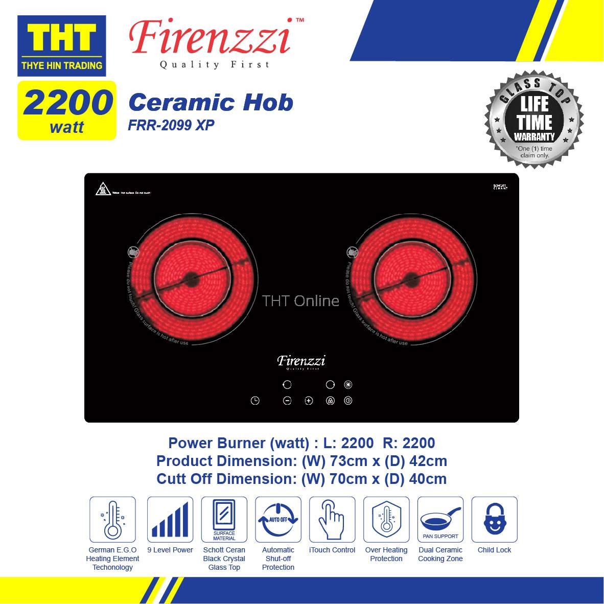 Firenzzi Electric Ceramic Hob FRR-2099 XP