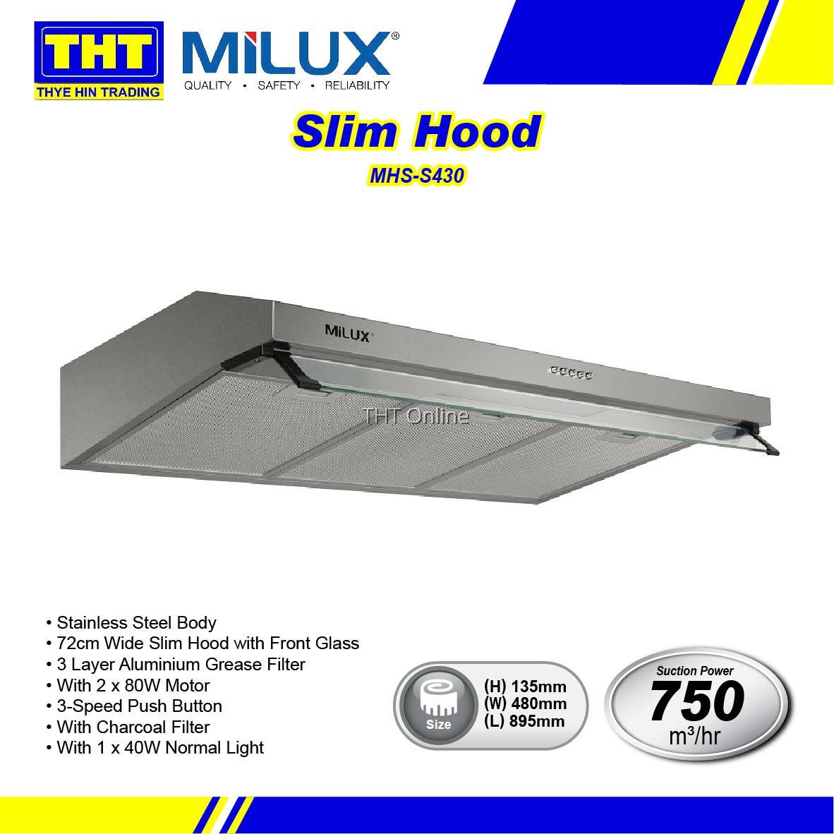 Milux Slim Hood MHS-S430