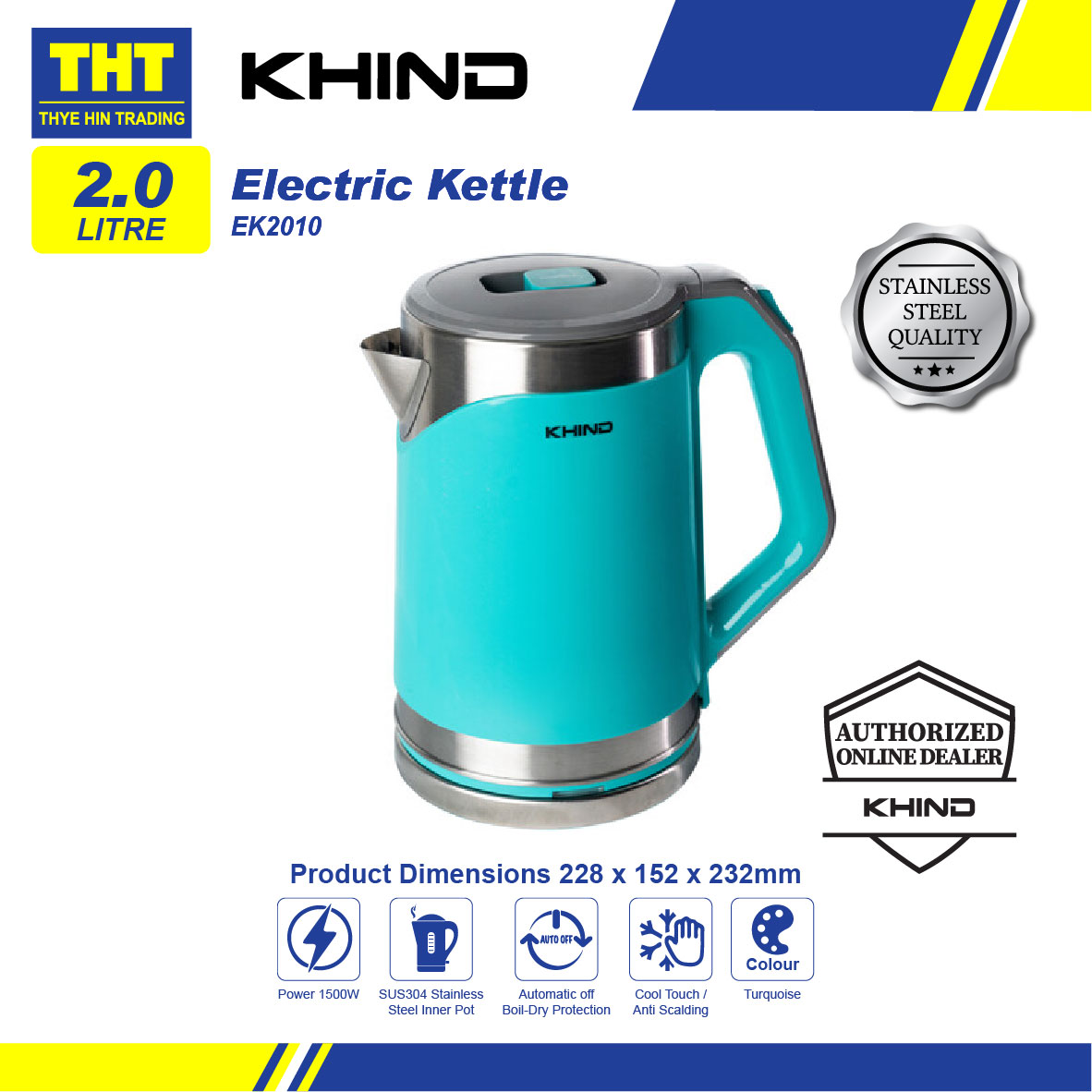[2.0L] Khind Electric Kettle EK2010